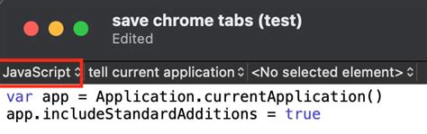 sharing an apple script that saves all tabs in the frontmost chrome