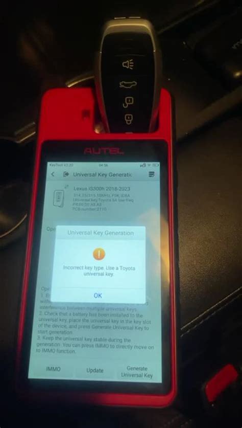 Autel Km100 Cannot Generate Toyotalexus Universal Key