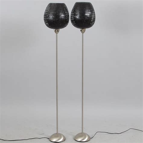 Vintage Ikea Böja Floor Lamp Black Rattan Shade Lamp Chrome Base Etsy