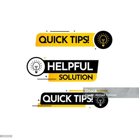 빠른 팁 도움말 전체 솔루션 텍스트 라벨 벡터 템플릿 디자인 일러스트 0명에 대한 스톡 벡터 아트 및 기타 이미지 0명 가득 찬 기포 Istock