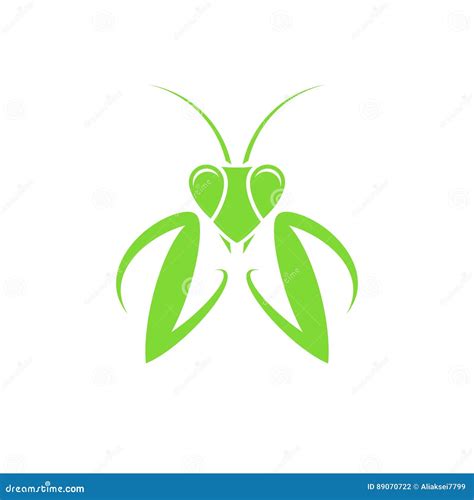 Praying Mantis Grasshopper Cartoon Vector Illustration Cartoondealer