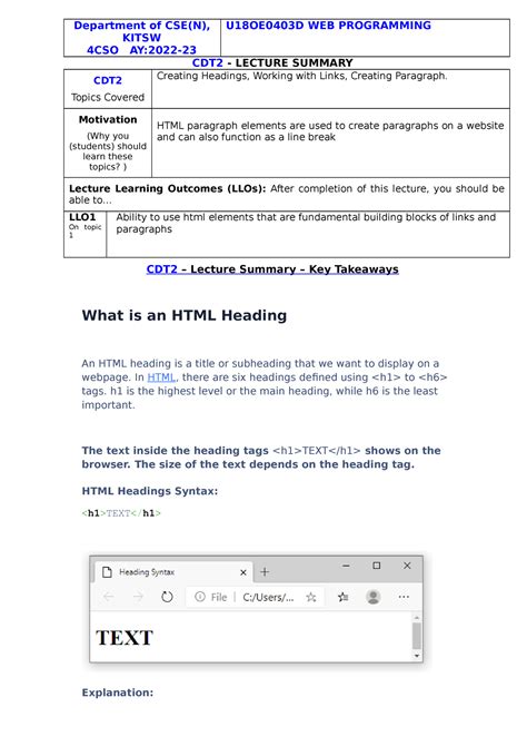 W1 U18oe0403e Cdt2 Summary Cso Kitsw 4cso Ay2022 Cdt2 Lecture