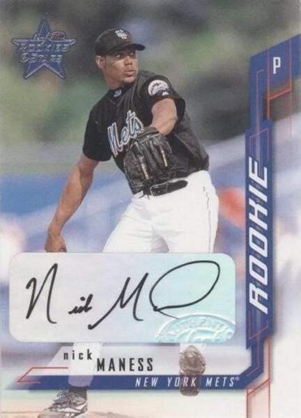 2001 Leaf Rookies And Stars Autographs 118 Nick Maness Au Rc For
