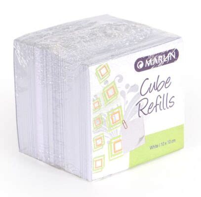 Marlin Memo Cube Refill Wrapped 100 X 100mm White
