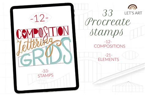 Lettering Grids Procreate Stamps Procreate Letter Grid Brushes By Lettersclipart Thehungryjpeg