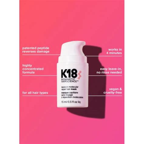 K18 Leave In Molecular Repair Hair Mask Nenuplaunama Molekulinė