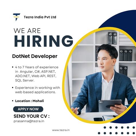 Tezra On Linkedin Dotnetdeveloper Hiring Mohali Softwaredevelopment Tezrajobs