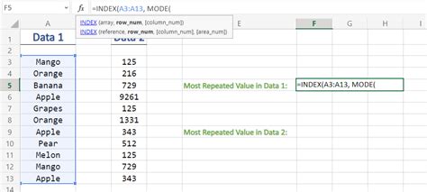 Find The Most Repeated Text Or Number In Excel Quickexcel