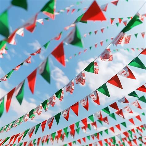Premium Photo National Unity Day Celebration Flags Flying High