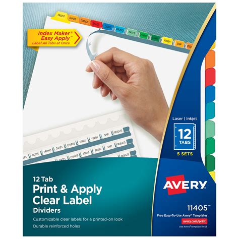 Avery Printable Divider Tabs Printable Templates