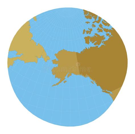World Map Modified Stereographic Projection For Stock Vector Illustration Of Concept