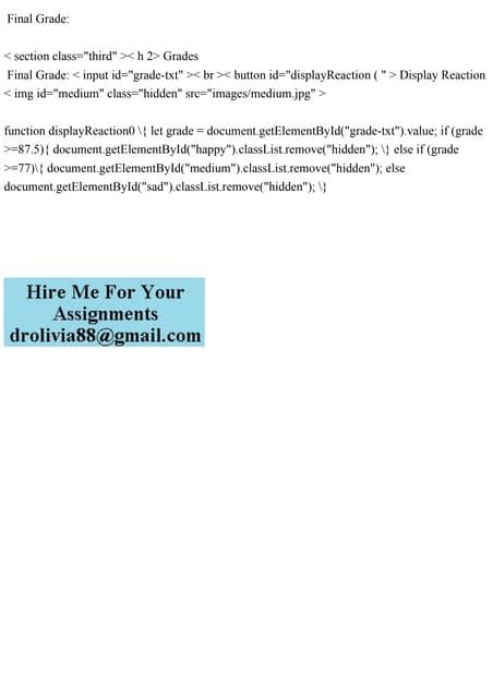 Final Grade Section Section Classthird H 2 Grades Hpdf