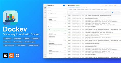 Dockev · Modern Gui For Docker Macos Windows Linux
