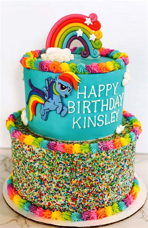 Rainbow Dash Birthday Cake Ideas Images Pictures