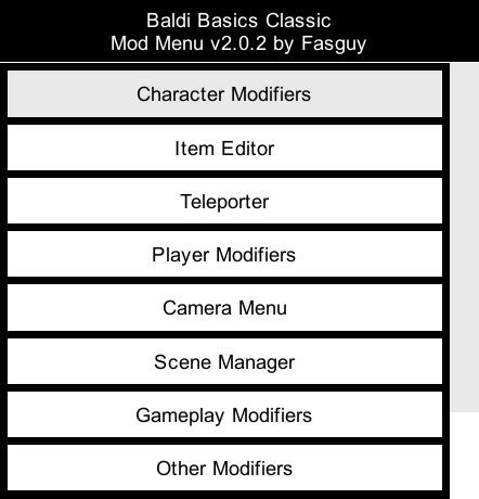 Baldi S Basics Mod Menu By BabySanta