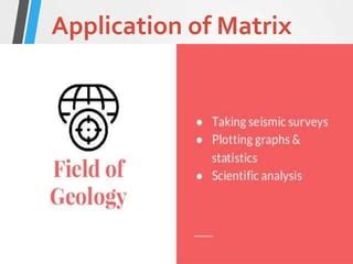 Application Of Matrix Ppt PPT