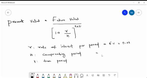 Solved Use The Formula For Present Value Of Money To Calculate The