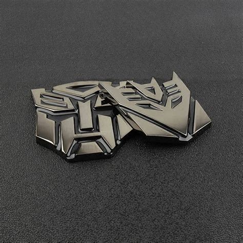 personalized metal decoration autobots logo transformer bumper stickers 3d three dimensional
