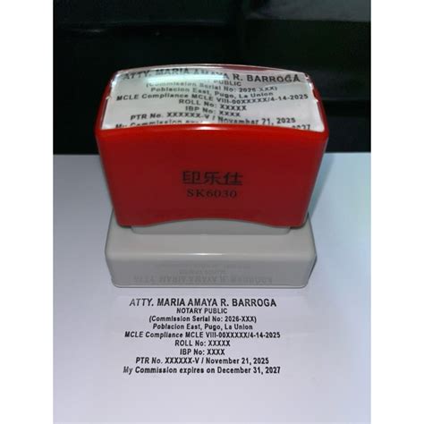 Personalized Self Inking Stamp Sk6030 Free Layout Shopee Philippines