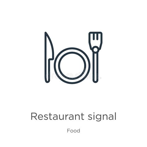 Restaurant Signal Icon Thin Linear Restaurant Signal Outline Icon