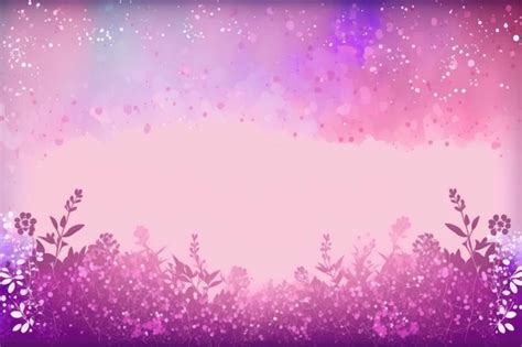 Premium Ai Image Mauve Pink Soft Mauve Background Silhouettes Glitter And Flowers Postcard