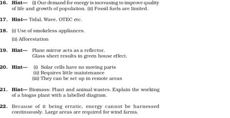 Ncert Exemplar Class 10 Science Unit 14 Sources Of Energy Aglasem
