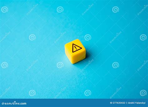 Warning Sign On Yellow Block Stress Problems Something Wrong Danger Or Problem Ahead