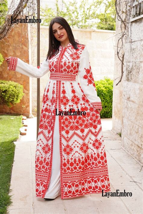 Palestinian Embroidered Thawb Dress Available In Etsy