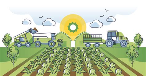Ilustración De Agronegocio Como Negocio Agrícola Con Concepto De