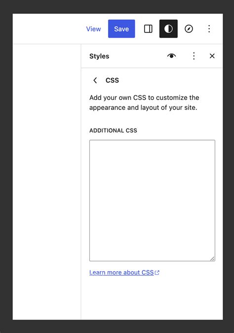 Global Styles Custom Css Help Text Wording · Issue 46669 · Wordpressgutenberg · Github