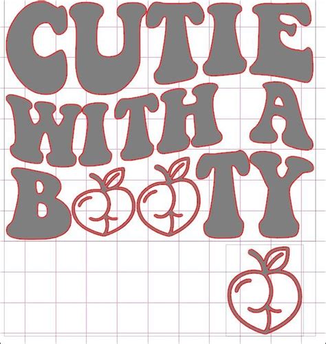 Cutie With A Booty Png Svg Cutting File Pocket Design Gym Shirt