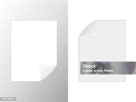 빈 흰색 용지 세트 그림자가 있는 A4 형식 용지의 사실적인 템플릿입니다 벡터 0명에 대한 스톡 벡터 아트 및 기타 이미지