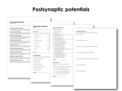 Postsynaptic Potentials Made By Teachers