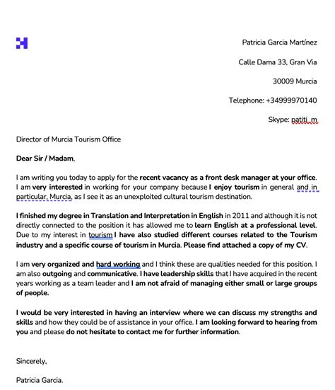 5 Ejemplos De Cover Letter En Word Gratis [2021] Crehana