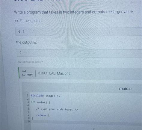 Solved Write A Program That Takes In Two Integers And