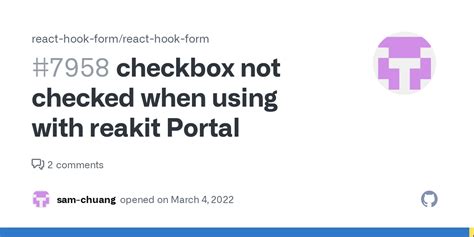 Checkbox Not Checked When Using With Reakit Portal · Issue 7958