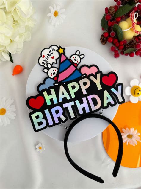 생일머리띠토퍼 아들 딸 헤어핀 부모님 생신 아이디어스
