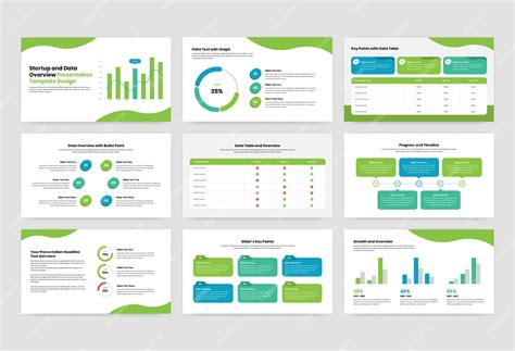 Premium Vector Startup And Annual Data Overview Presentation Template