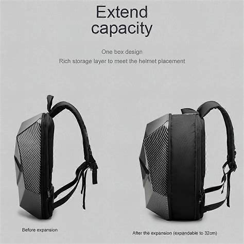 Abs Hard Shell Motorcycle Backpack Waterproof Carbon Fiber Motorcycle