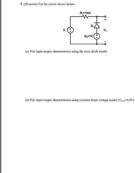 520 Points For The Circuit Shown Below R1kq V A Plot Inputoutput