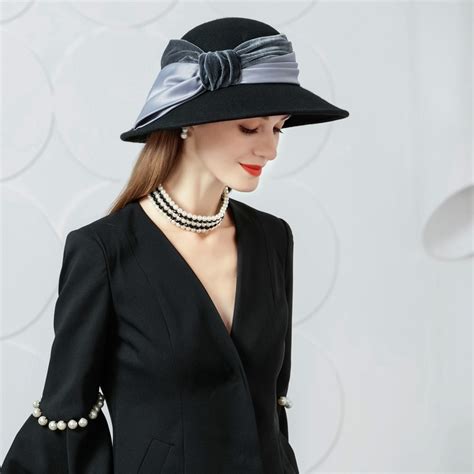 Beautiful Fashion Elegant Vintage Wool Bucket Hats Hats Dress Hats