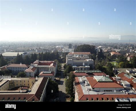 Birds Eye View Of Historic And Modern Buildings Of Uc Berkeley Campus