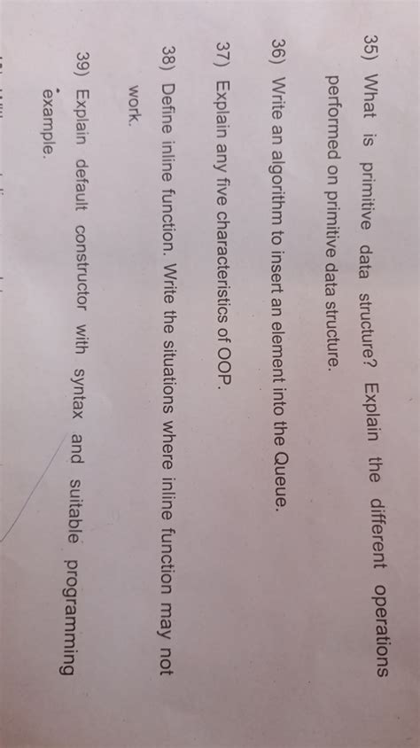 35 What Is Primitive Data Structure Explain The Different Operations Pe