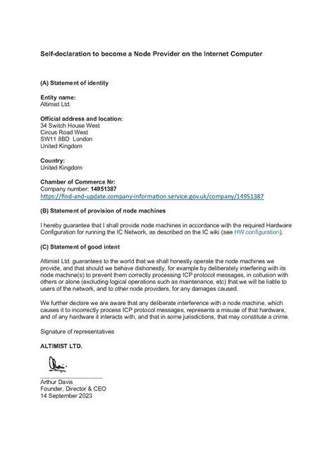 Filealtimist Ltd Ic Node Provider Self Declaration 14092023pdf