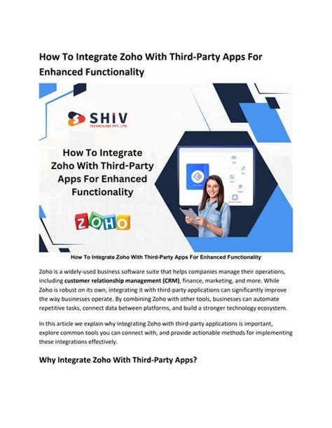 step by step guide to zoho app integrations pdf