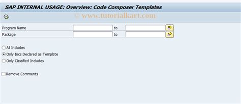 CMP CHECK SAP Tcode Code Composer Template Check