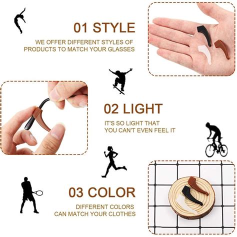 Badu Bg 10 чифта висококачествен силиконов противоплъзгащ се държач за очила Аксесоари Деца