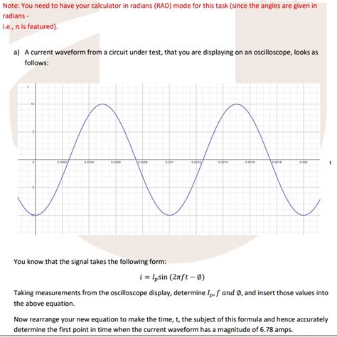 SOLVED Text Note You Need To Have Your Calculator In Radians RAD Mode For This Task Since