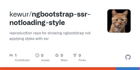 Github Kewurngbootstrap Ssr Notloading Style Reproduction Repo For Showing Ngbootstrap Not