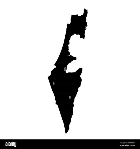 Vector Map Israel Isolated Vector Illustration Black On White Background Eps 10 Illustration